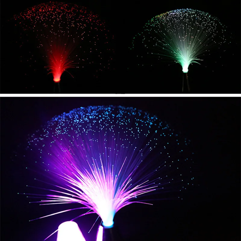 Colorful Color LED Night Light Fiber Lamp Evening Home Bedroom ...