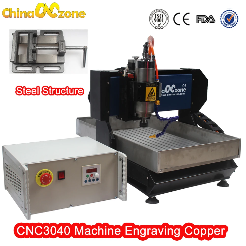 CNC 3040 Steel frame router CNC Mini 2.2KW 3 Axis 2.2Engraver Machine ...