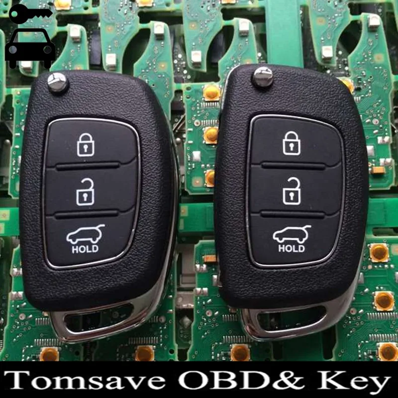 Car 3 Buttons Remote Key 433Mhz with ID46 Chip for Hyundai i20 Accent ...