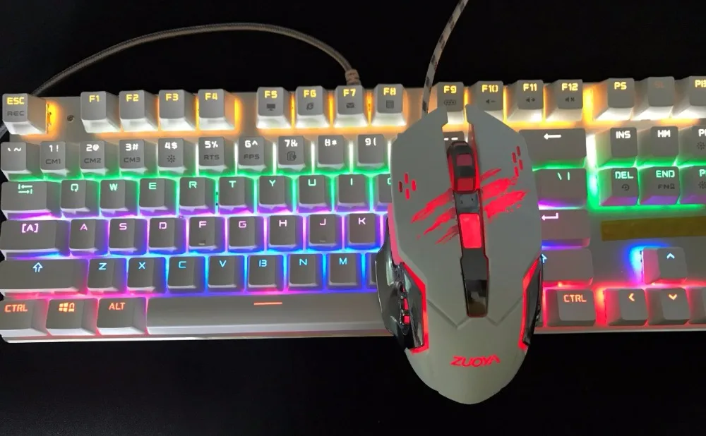 Metoo Gaming Mechanical keyboard 87 key Anti ghosting Luminous blue ...