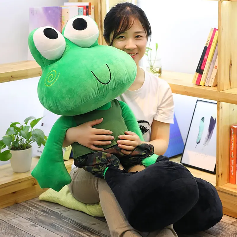 kawaii-anime-frog-plush-toy-long-leg-green-frog-doll-large-soft-body ...