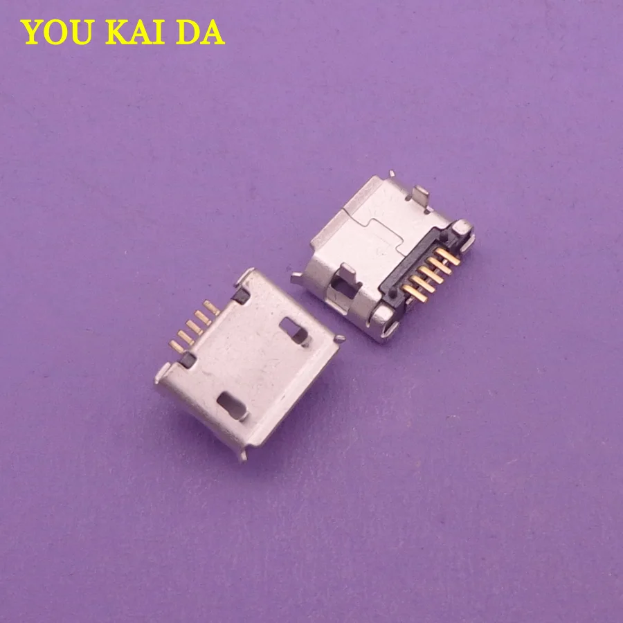 100pcs/lot 5pin Micro Mini Usb Connector Charing Port Socket Jack V8 ...