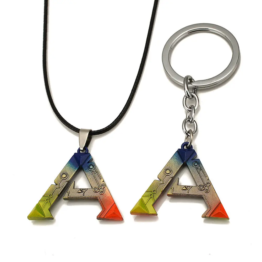 3D-ACT-ARK-Survival-Evolved-Sign-Toy-Figure-Metal-Keychain-Pendant-Cos ...