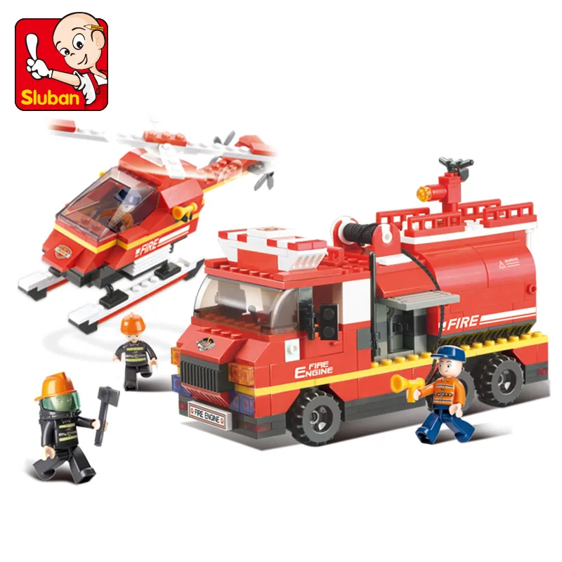 0222 409pcs Fire Rescue Waterwheel Constructor Model Kit Blocks ...