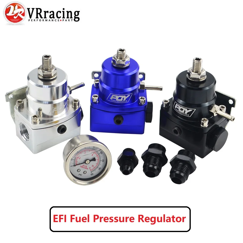 Pressure Regulator LVOUP Black Fuel Adjustable Fuel Inject Kit Fuel ...