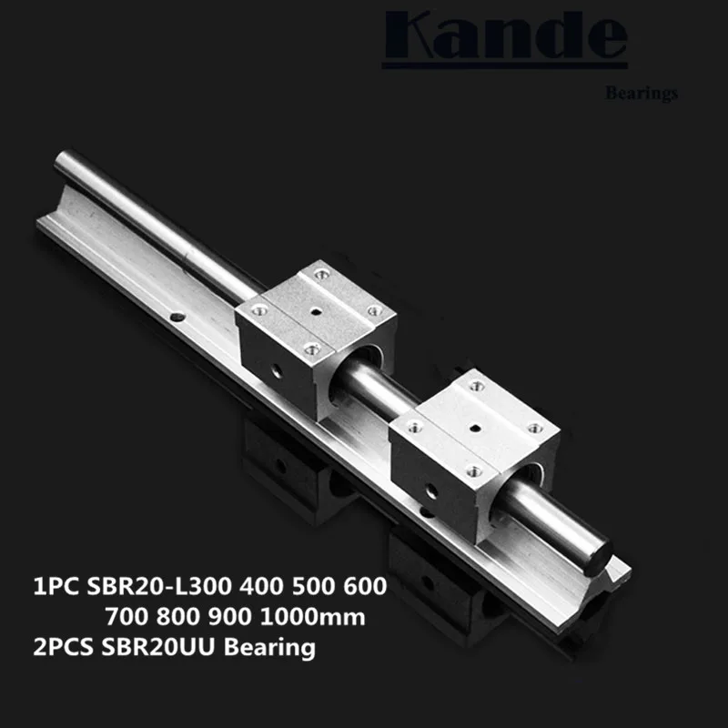 Linear Rail 20mm Sbr20 - 300 400 500 600 700 800 900 1000 Mm 1 Pc ...