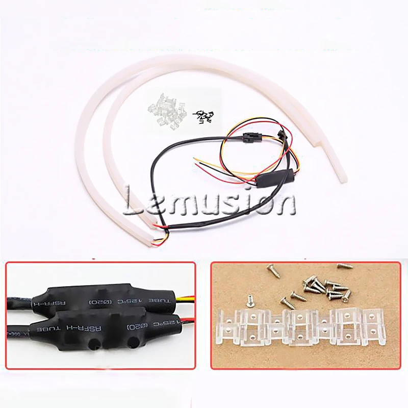 60cm Flexible Car LED DRL lamp daytime running Lights 12V For Mercedes ...