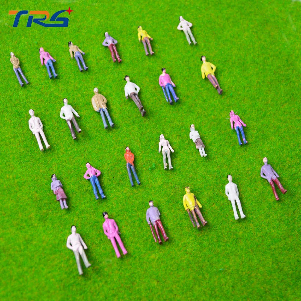 500pcs scale 1/75 model train building people Painted Model Train ...