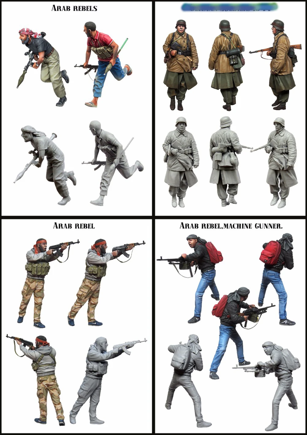 New Unassembled 1/35 arab modern soldiers and soldier Resin Kit DIY ...