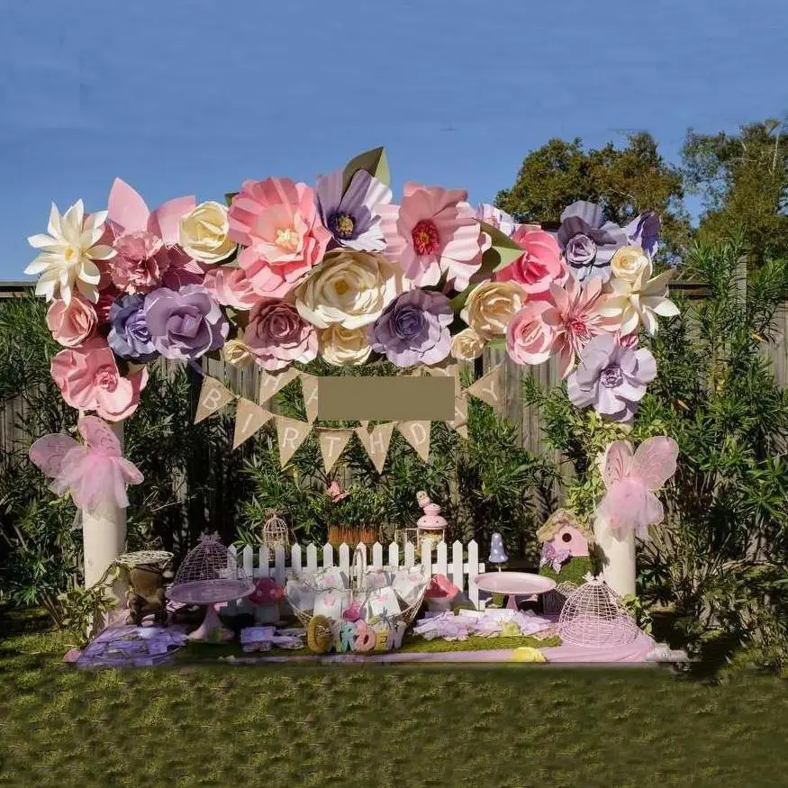 Stage Decoration With Paper Flowers