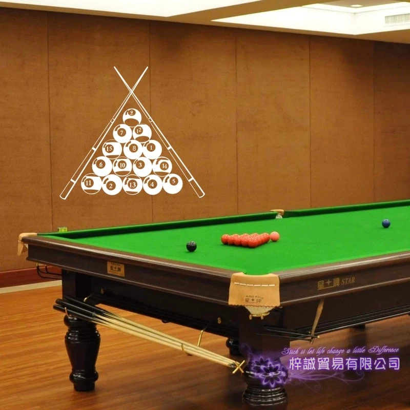 Dctal Billiards Sticker Snooker Decal Posters Vinyl Wall Decals Parede ...