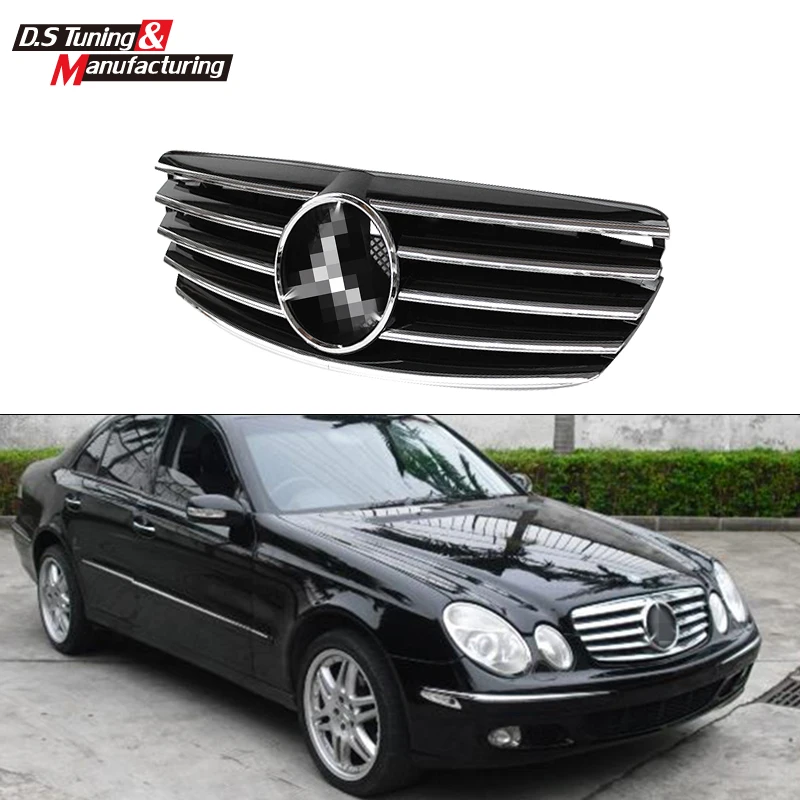Mercedes E class w211 4 door sedan front bumper hood grill grille mesh ...