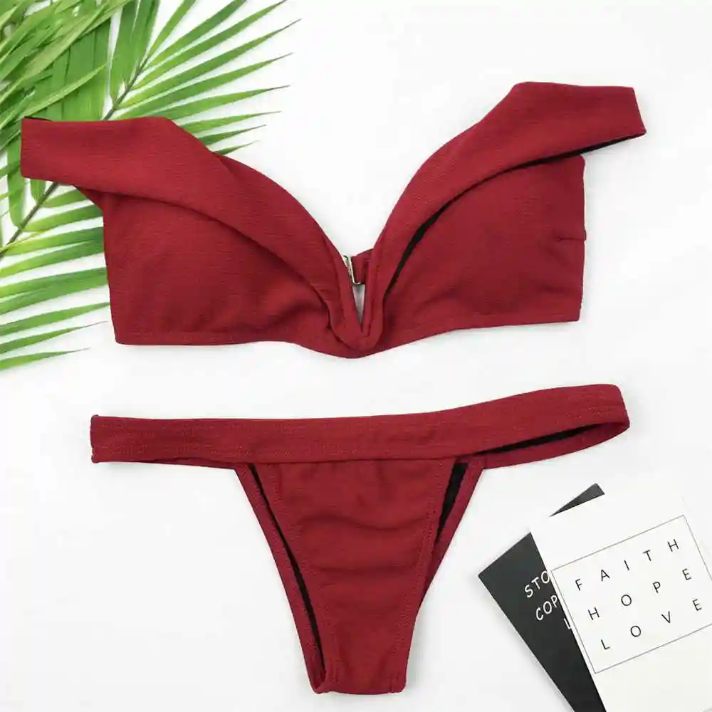 2019 Newest Bandage Bikini Green Swimwear Women Push Up Swimsuit Sexy