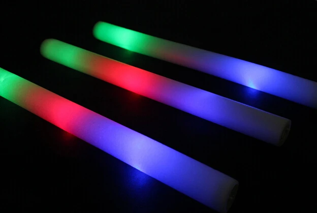 EMS 1000pcs Colorful rods LED glow flashing foam stick, light party ...