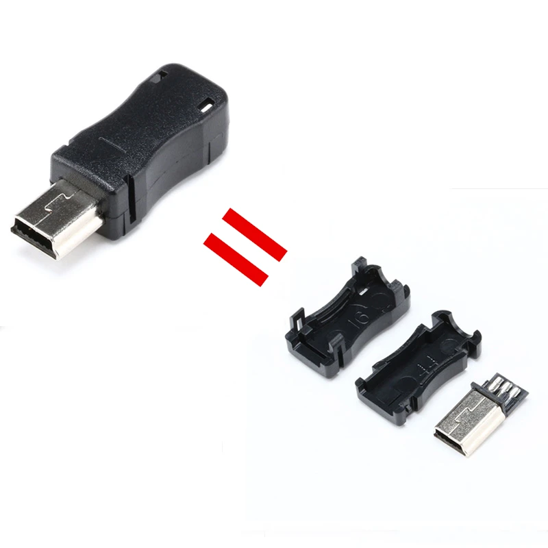 Usb Replacement Port 10 Pack Mini USB 10-Pin Male Plug Connector With ...