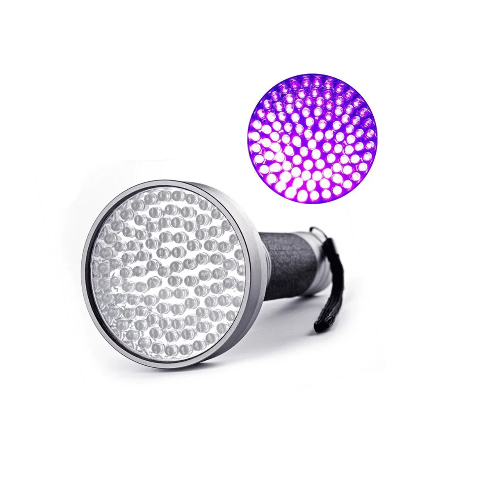 100LED flashlight, fluorescent detector light, UV flashlight violet ...