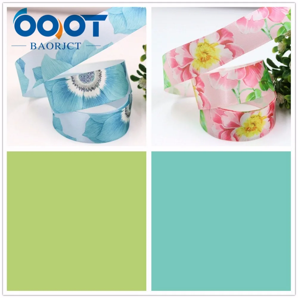 OOOT BAORJCT 1711141, Цветок атласные ленты, 25 мм, 10 ярдов ленты для ...