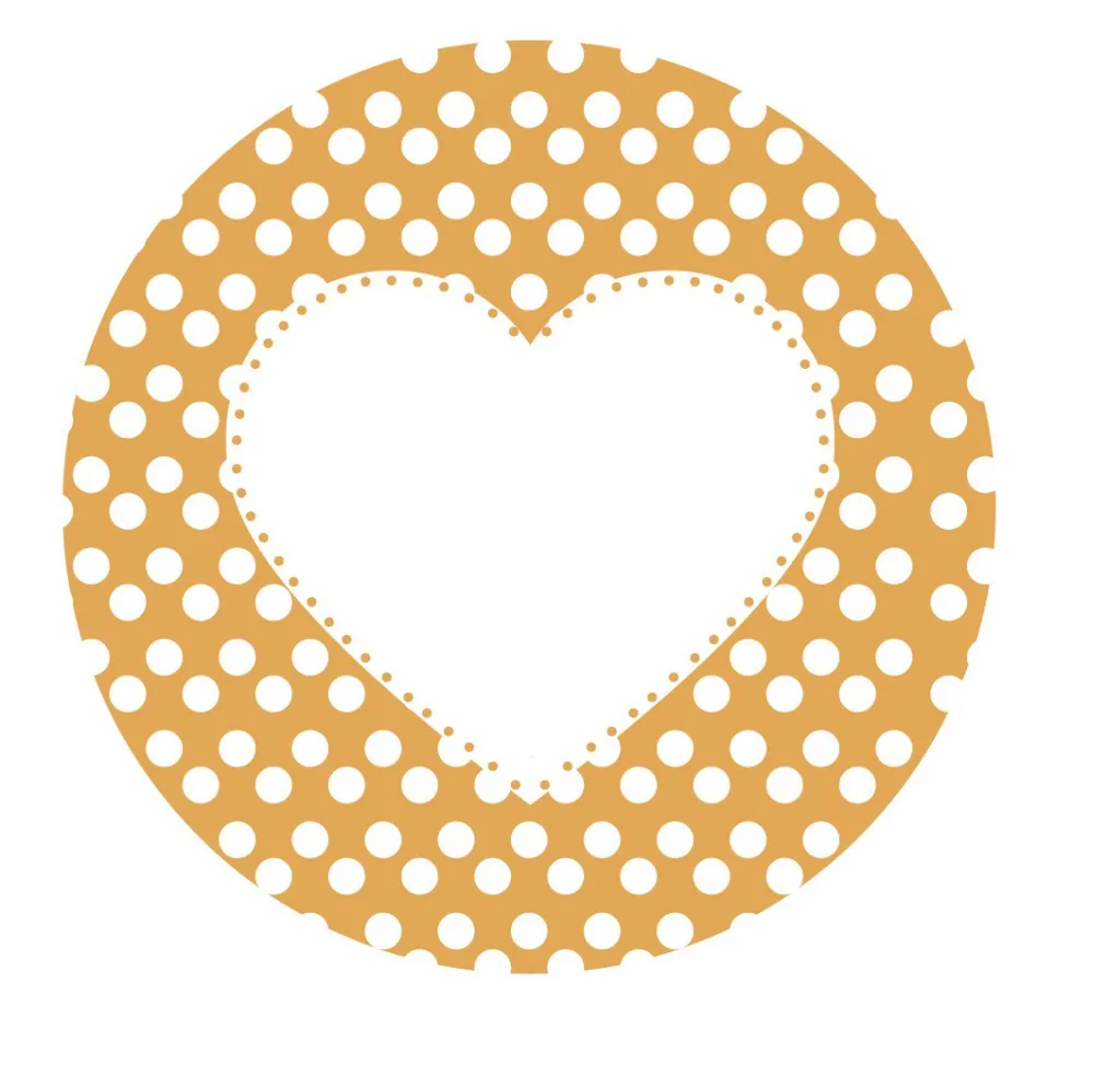 5cm Mocha Brown Polka Dot Heart Sticker Labels|label label|labels ...