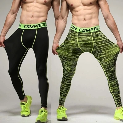 Men compression pants spandex men running basketball compression pants ...