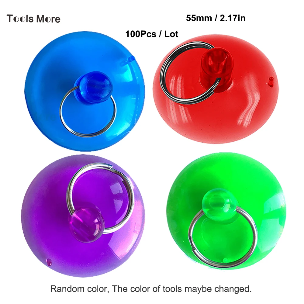 100Pcs Universal Powerful LCD Opener Suction Cup With Metal Key Ring ...
