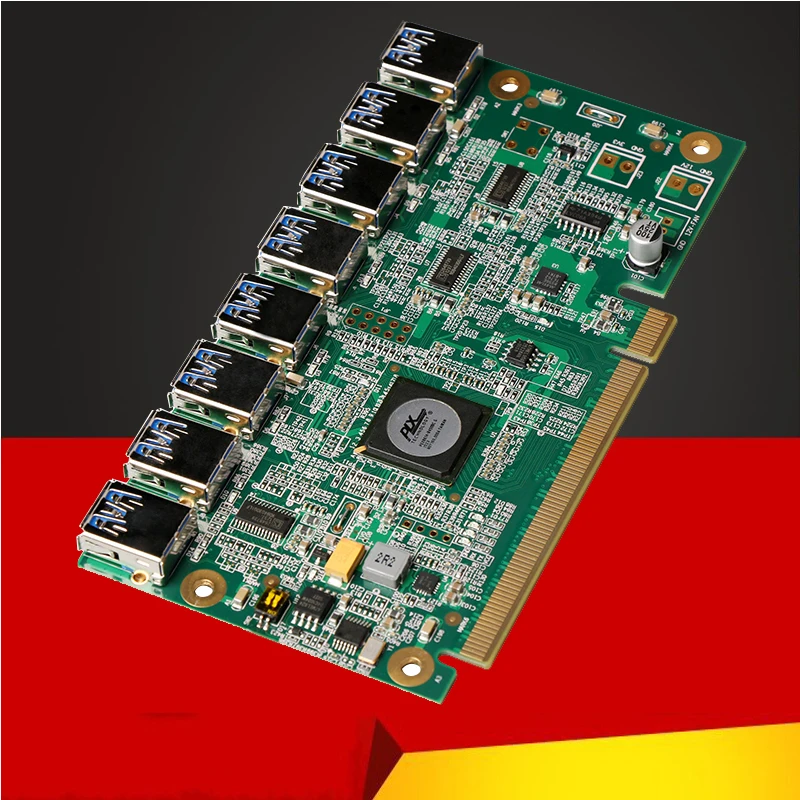 1 to 8 PCIe Miner Machine Graphics Card Extension Cord PCI E 16X turn 8 ...