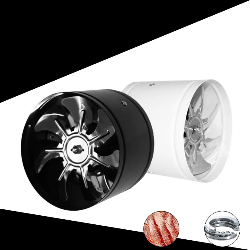 Duct fan air ventilator metal pipe ventilation exhaust mini extractor ...