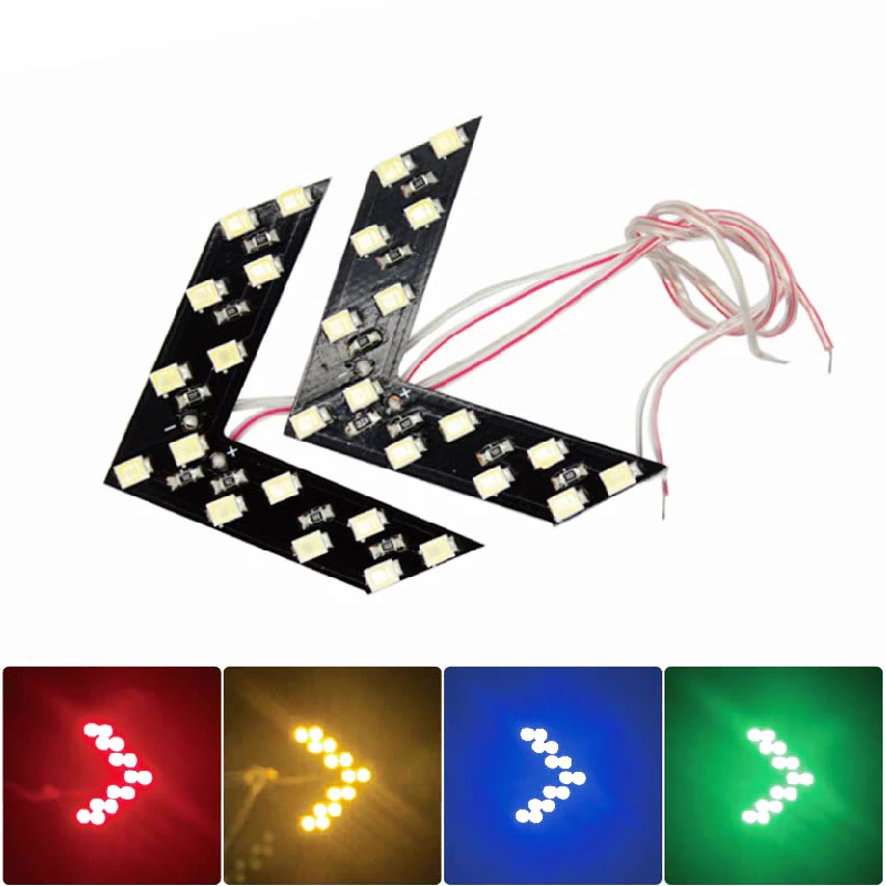 2Pcs-Pair-14-SMD-LED-Arrow-Panels-Indicator-Turn-Signal-Light-For-Car ...