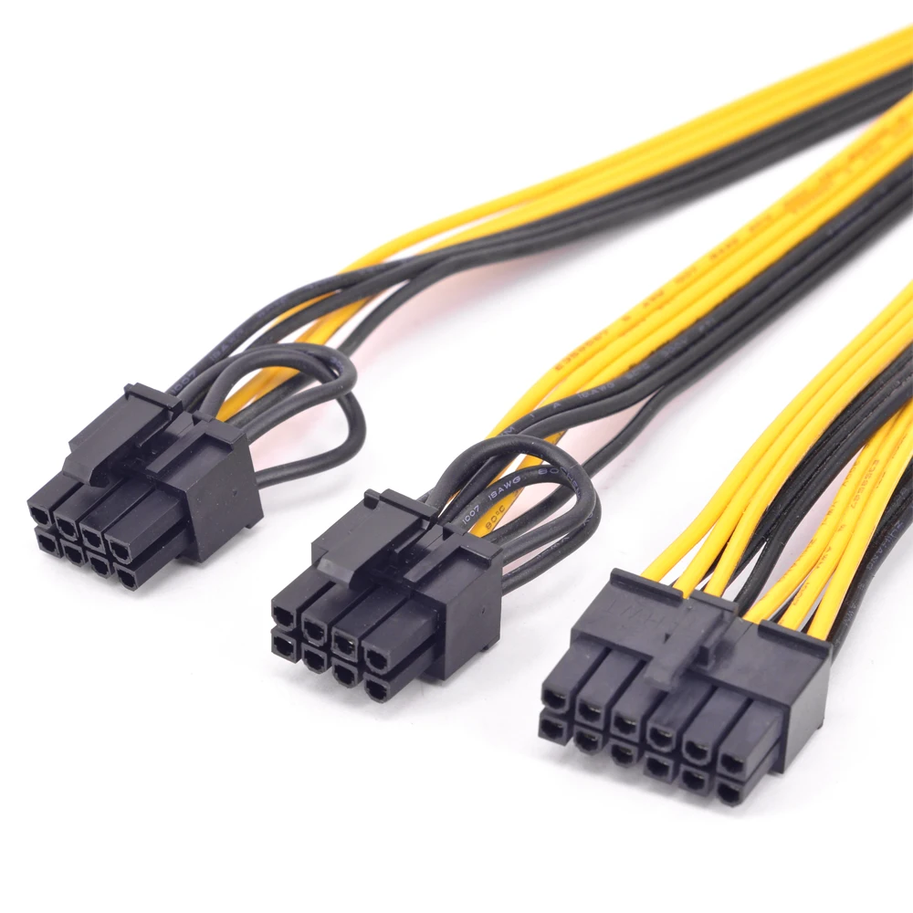Modular Power 12Pin 2 พอร์ต PCI e 6 + 2pin สายไฟ Dual GPU 8Pin สำหรับ ...