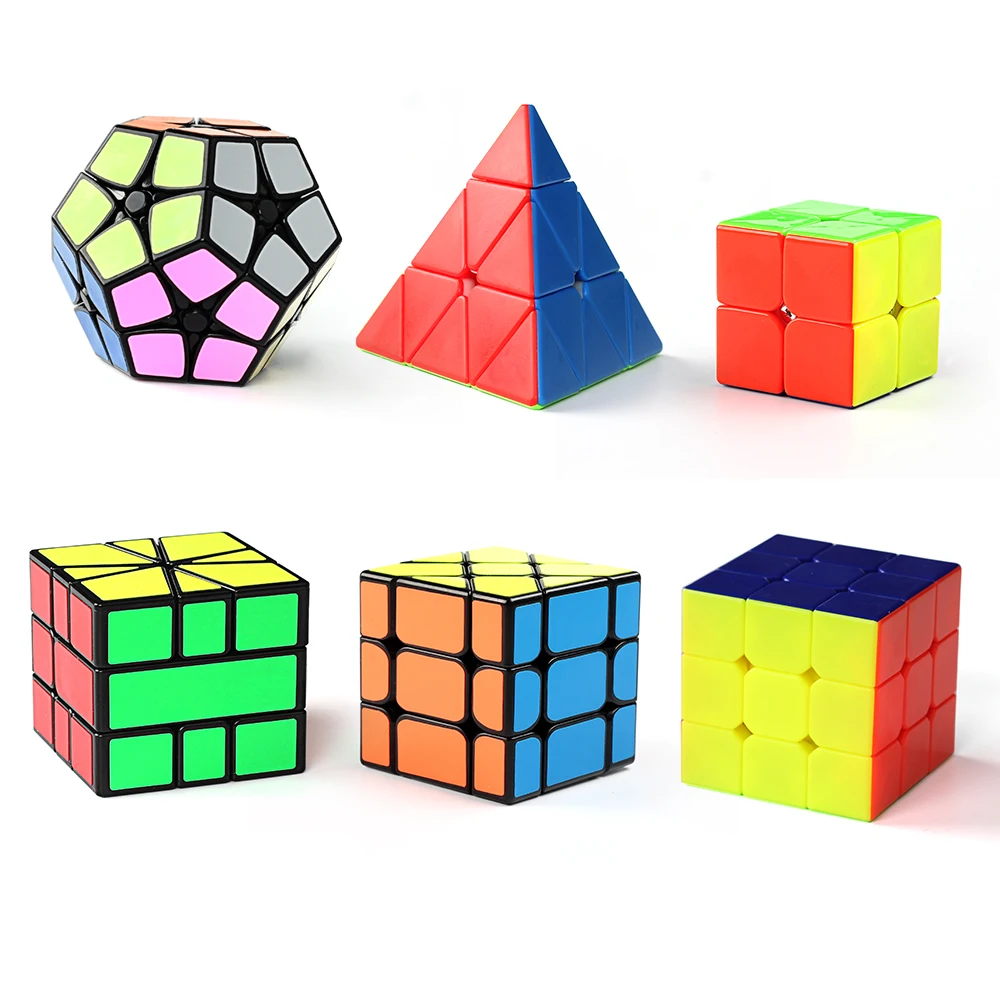 D FantiX Speed Cube Set Cyclone Boys 2x2 3x3 Stickerless Pyramid Qiyi ...