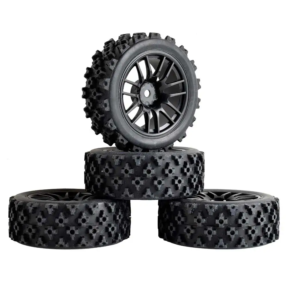 4 Pcs 1/16 RC Car Model Rally Tires Diameter 70MM 1/10 On Road Car ...