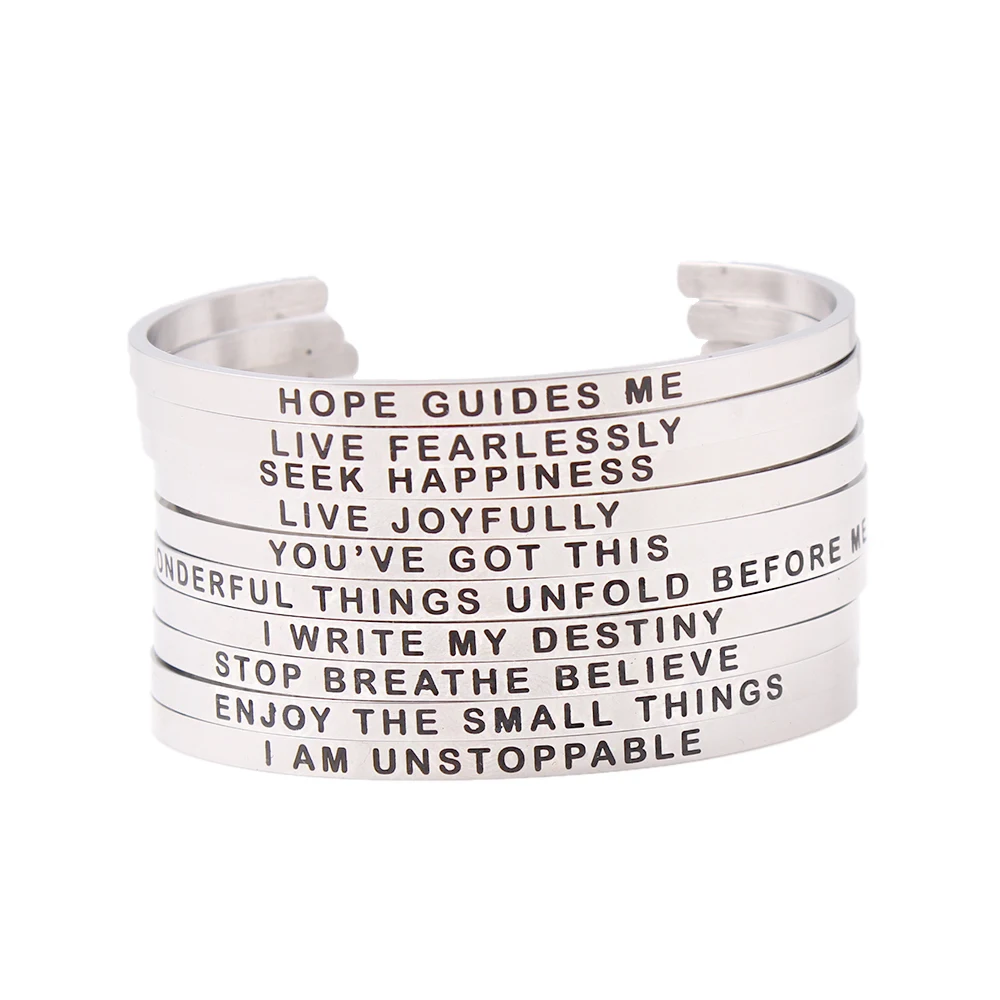 2019 New Custom Stainless Steel Engraved Message Bracelet Personalized ...