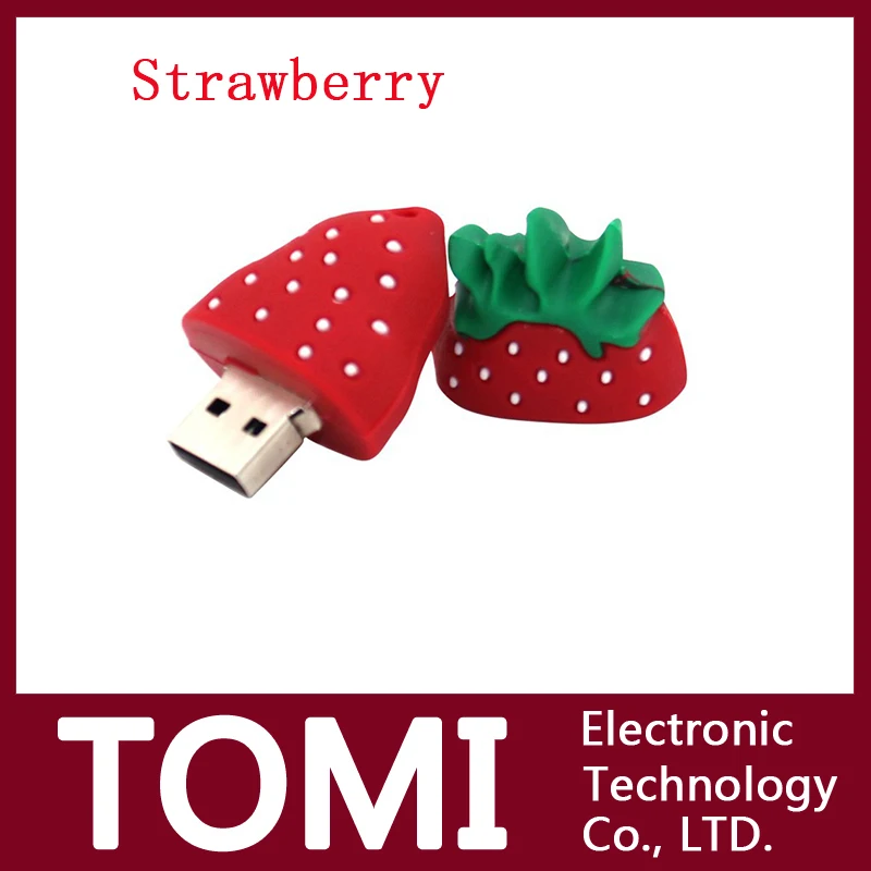 Flash drive 4G 8G 16G 32G flash usb Cute strawberry pendrive new hot ...