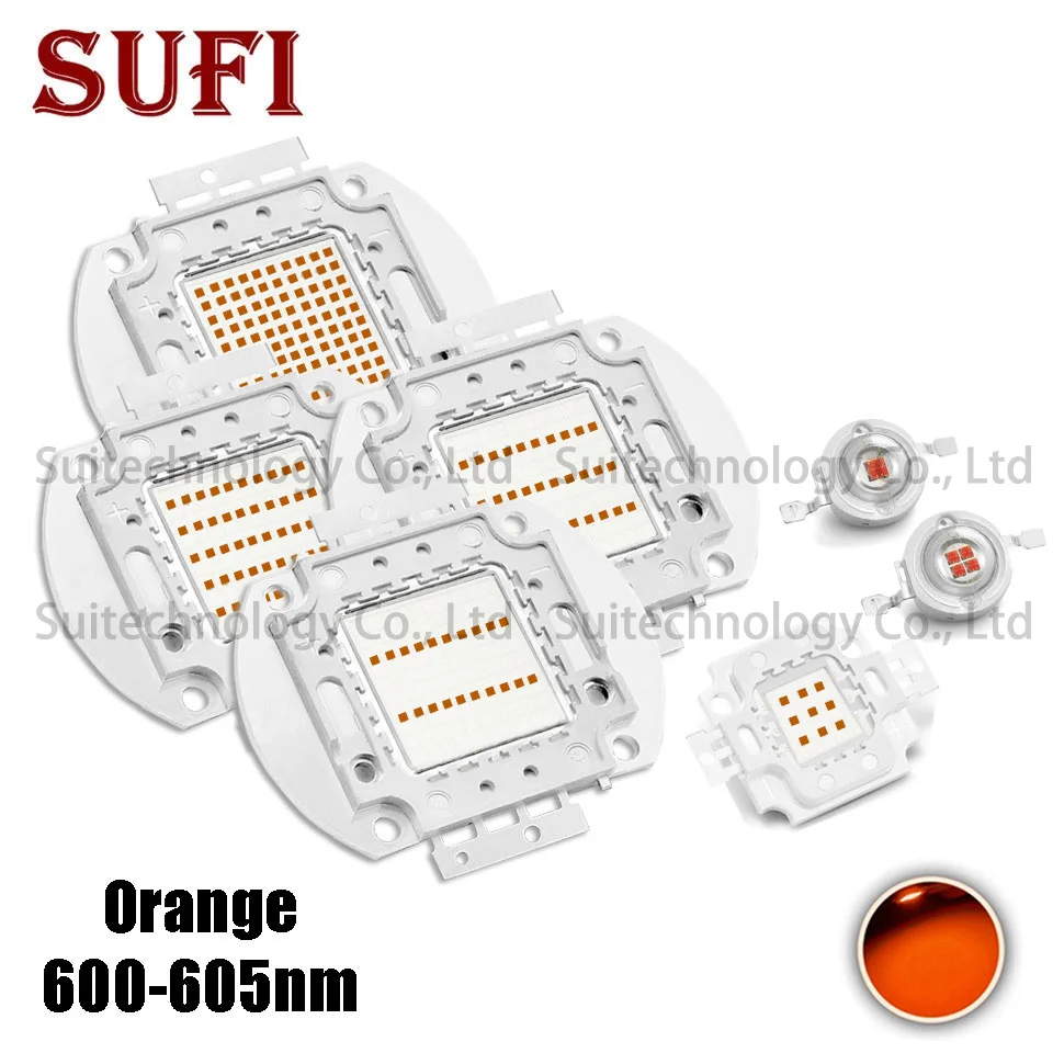 3W-5W-10W-20W-30W-50W-100W-Orange-600nm-605nm-LED-Chip-COB-Bulb-Light ...
