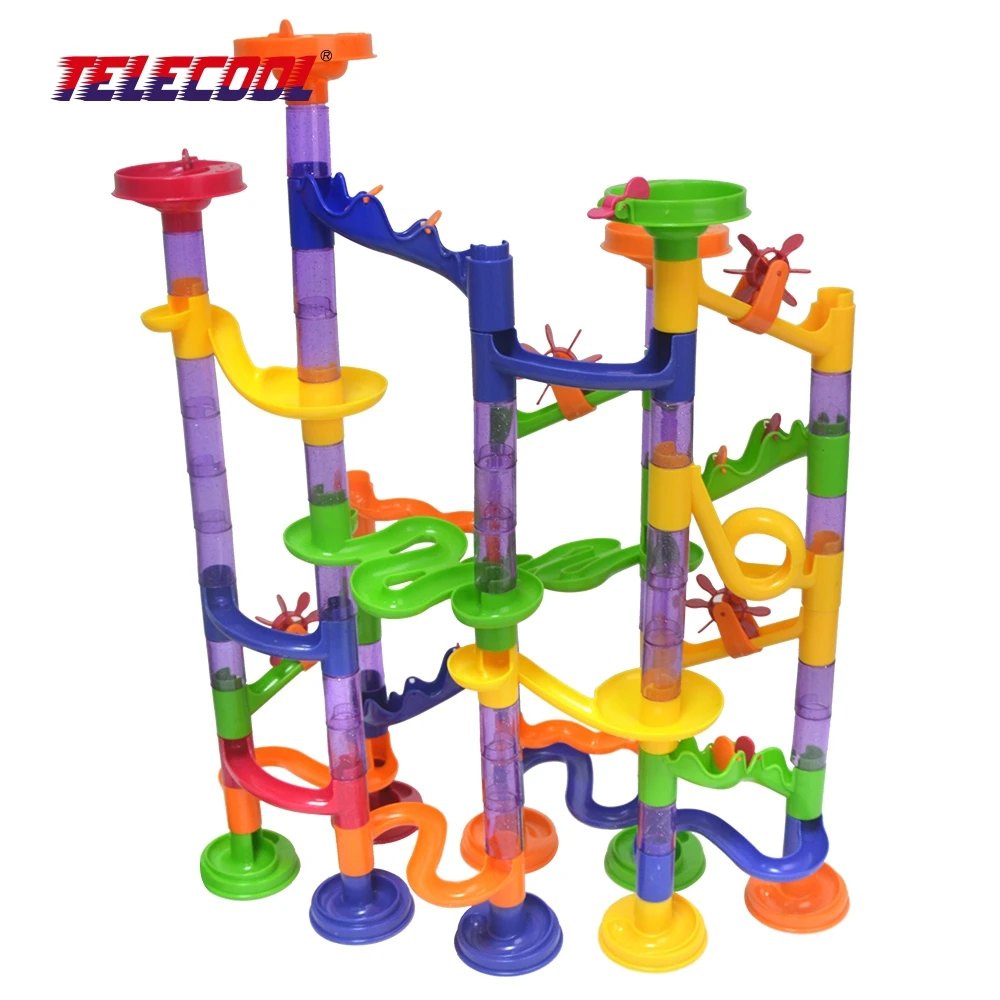 Aliexpress.com : Buy TELECOOL DIY Construction Marble Run Toys Domino ...