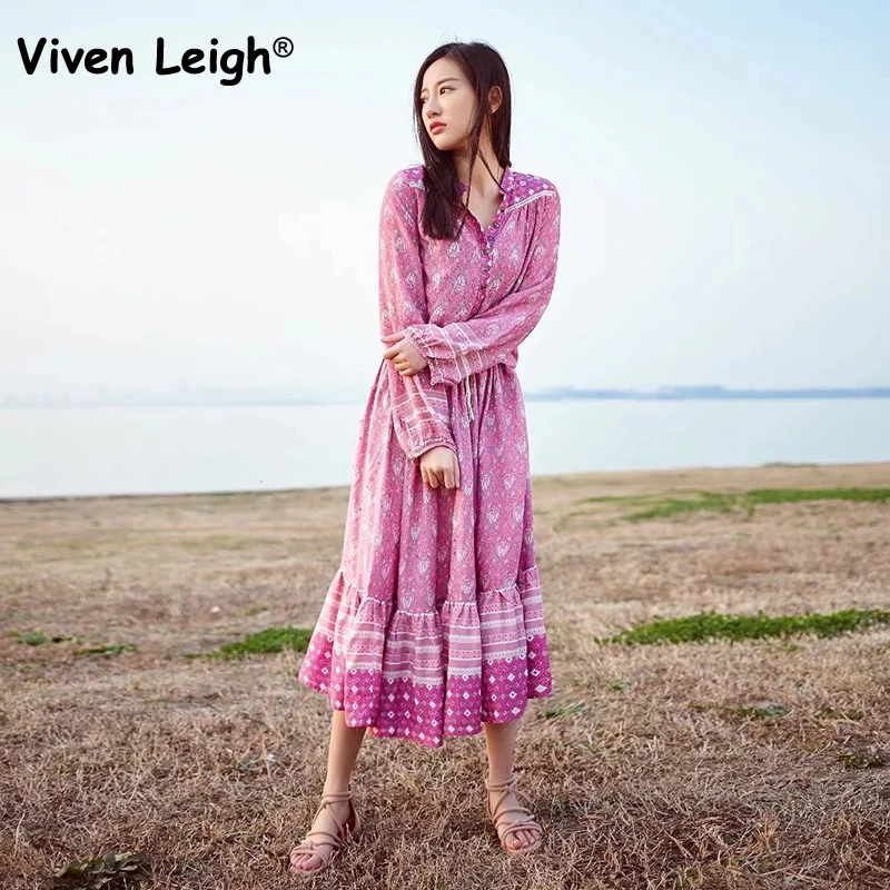 Viven Leigh Bohemian Gypsy Oracle Printed Beach Two Piece Set 2018 ...