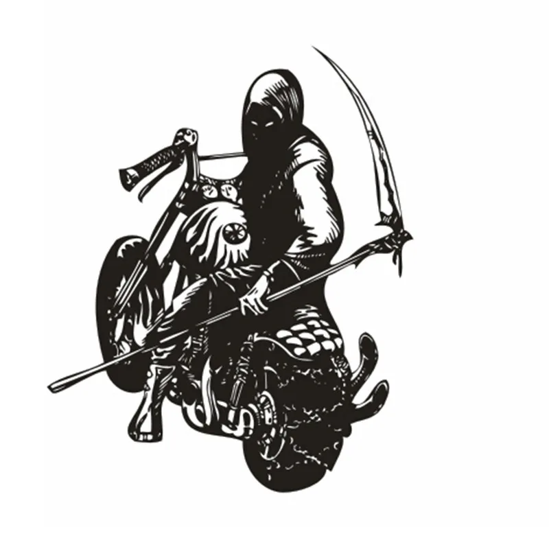 Motorcycle Sticker Vehicle Skull Decal Classic Punk Posters Vinyl Wall ...