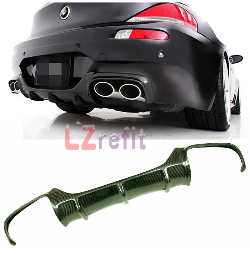 V Look 3K Real Carbon Fiber Rear Bumper Diffuser For 2007 2010 BMW E63 ...