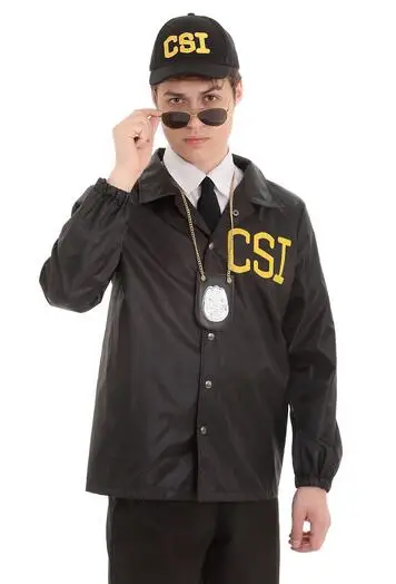 2016 Hot FBI Agent Kids Police Cosplay Costume Party Performance ...