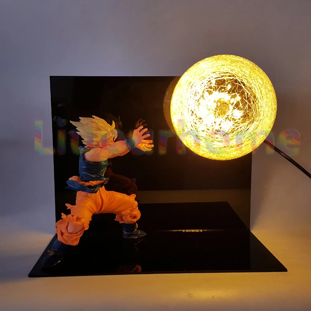 Anime DBZ Son Goku DIY LED Nightlight Table Lamp Luminaria Kamehameha ...