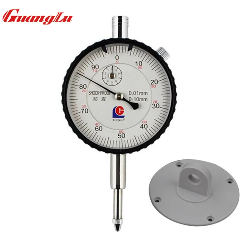 Guanglu Dial Indicator 0-10/0.01mm Shock-proof Dial Test Gauge With Lug ...