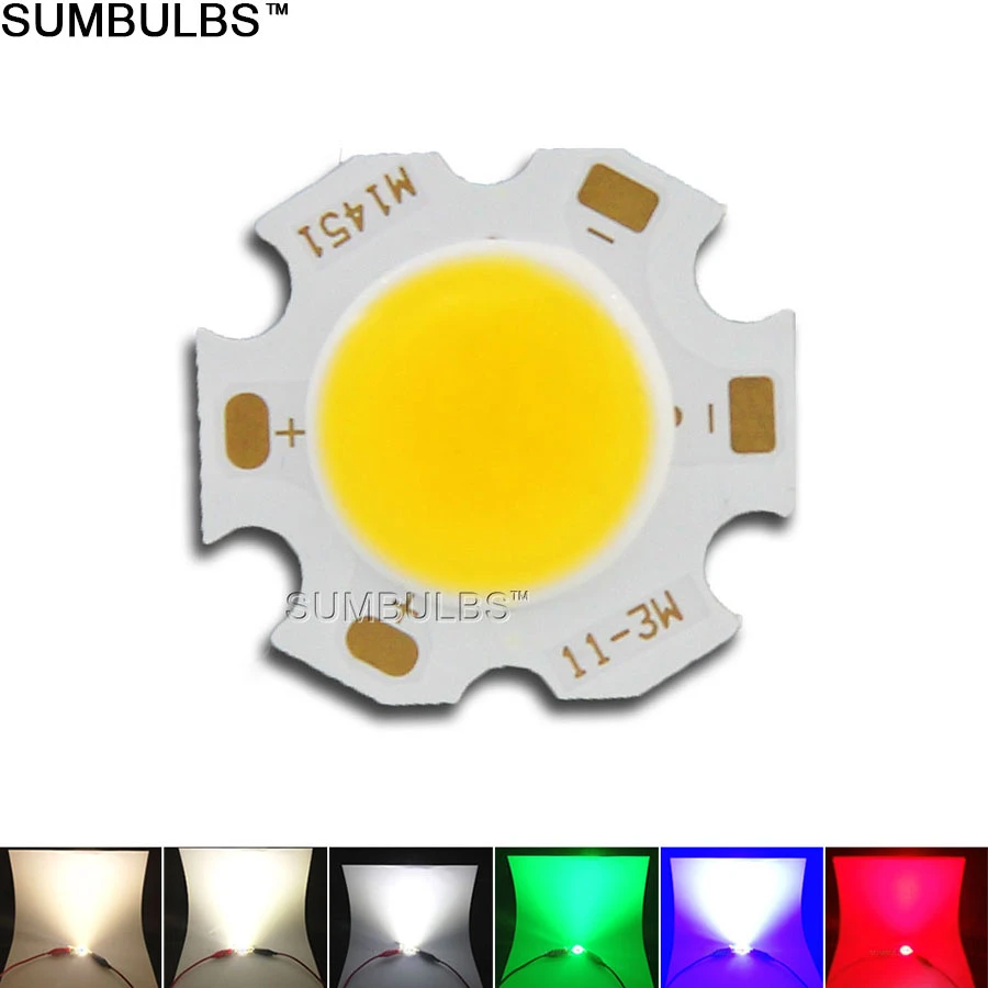 20pcs Circular COB Chip LED Light Source 2CM Diameter 3W 5W 7W Round ...
