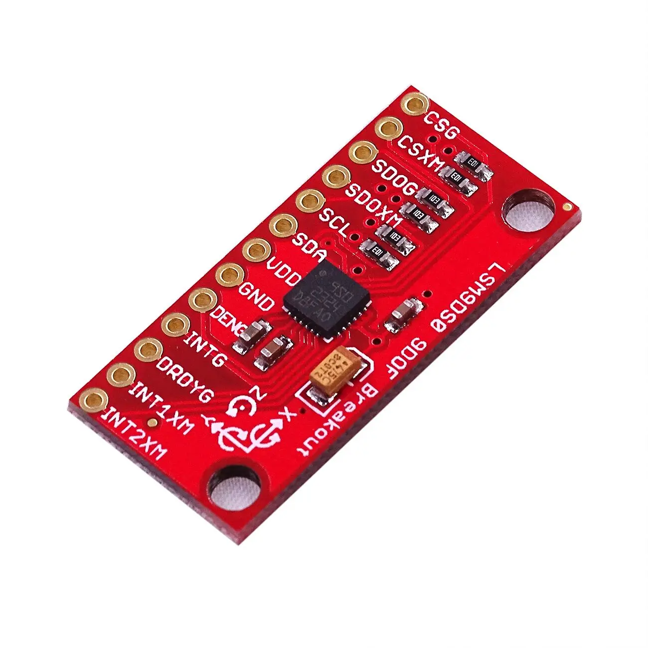 LSM9DS0 IMU 9DoF High precision integrated 9 axis attitude sensor I2C SPI Module|sensor i2c ...