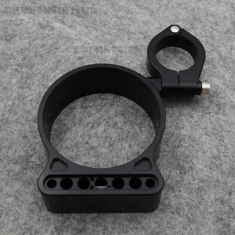 Black Aluminum 39mm/16" Side Mount Speedo Relocator Bracket For Harley ...