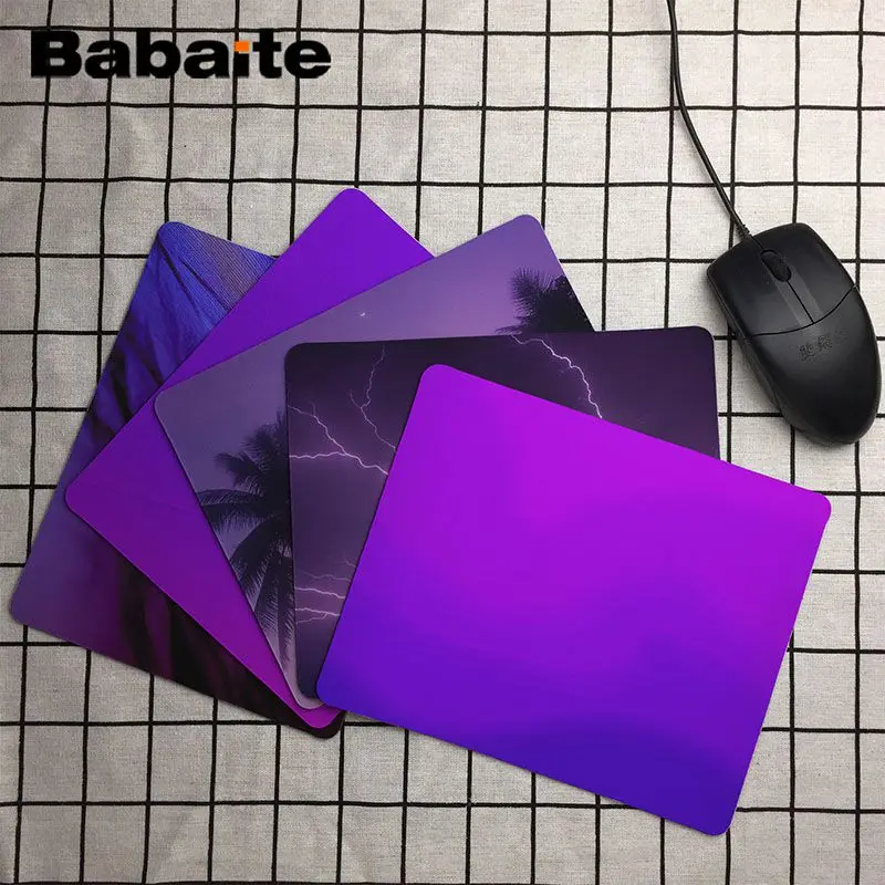 Babaite Purple Customized laptop Gaming mouse pad Size for 18X22cm ...