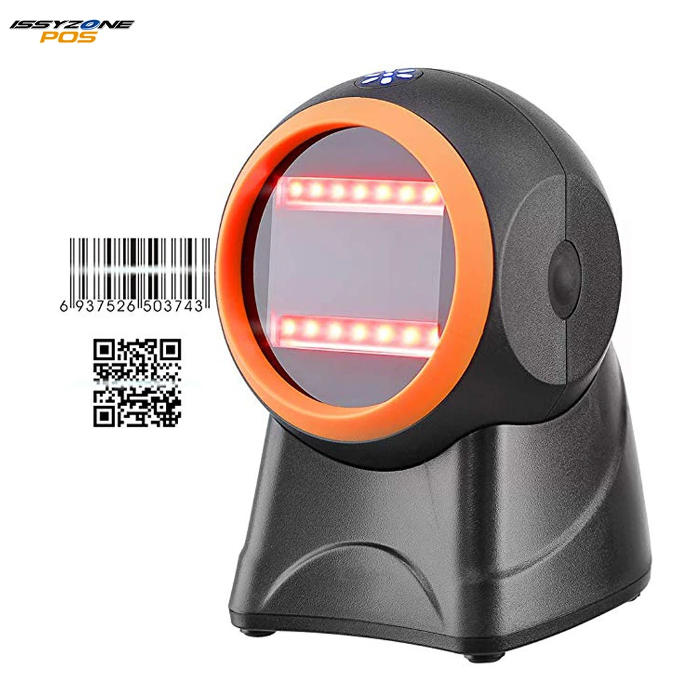 Isyzonepos 1d 2d desktop mão livre usb scanner de código de barras ...