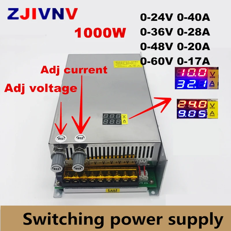 input AC 220V 1000W switching power supply output 0 24V 36V 48V 60v ...