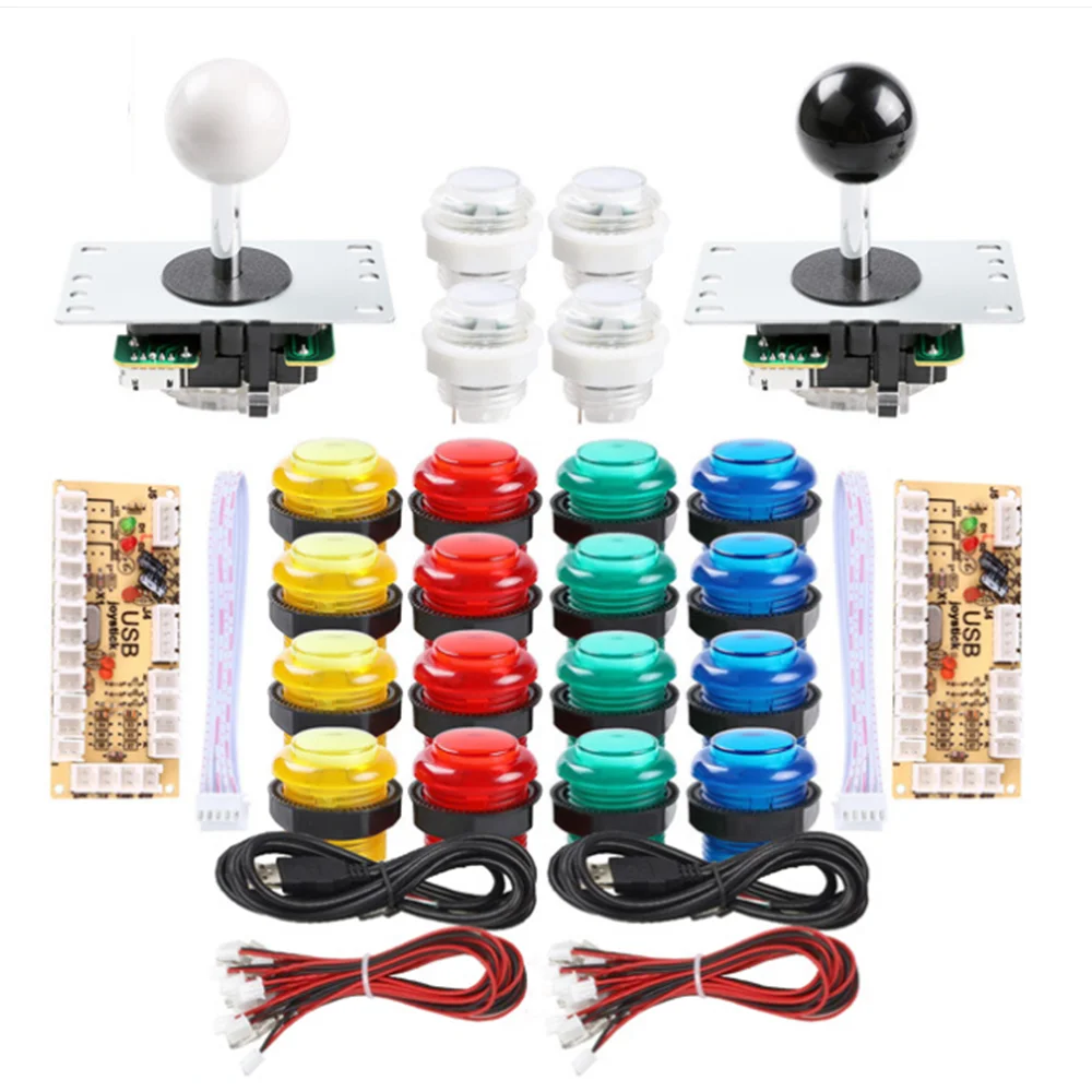 Zero-Delay-Joystick-Arcade-DIY-Kit-LED-Push-Button-Joystick-USB-Encoder ...