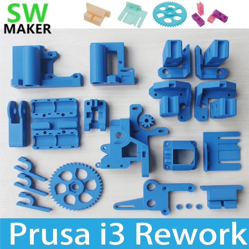 Reprap Prusa I3 Rework 3d Printer Pla Required Pla Plastic Parts Set ...