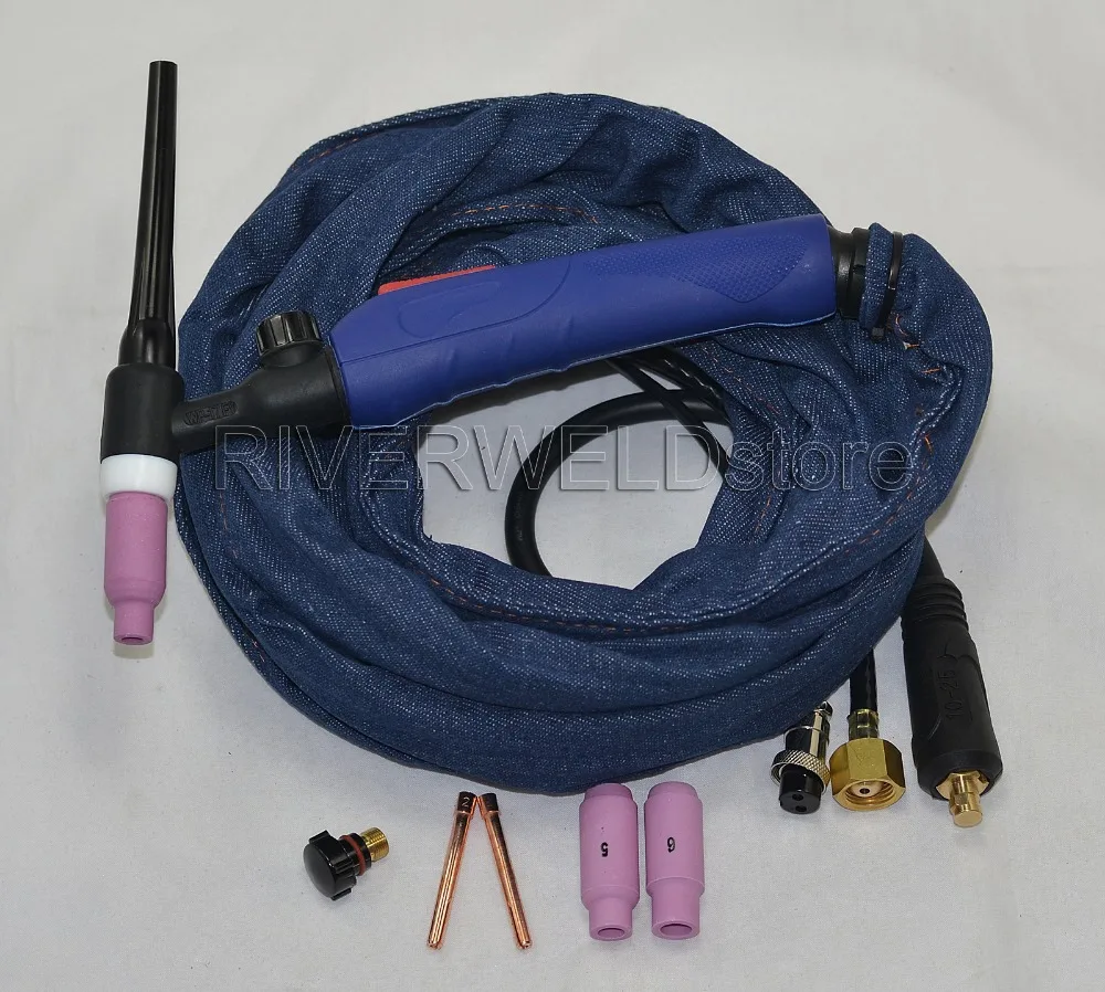 Air-Cooled-WP-17FV-12-Foot-150Amp-TIG-Welder-Torch-Complete-With ...