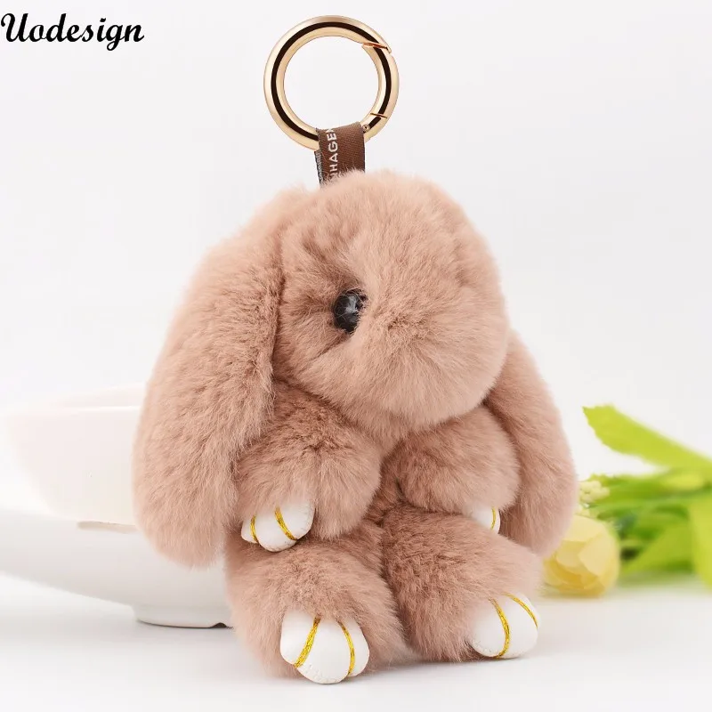 Rex Rabbit Fur Keychain Cute Rabbit Doll Key Chain Phone Bag Pendant ...